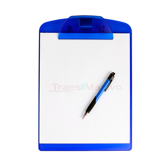 Tabla de plástico con clip para documentos. | Ashé